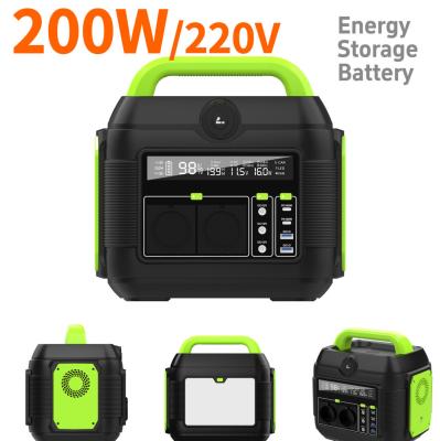 China DC1 2 Output 12V-16.8V/6A 200W Portable Power Station Solar Generator for Camping for sale