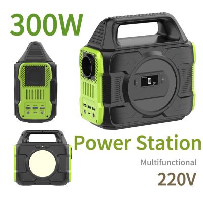 China 300W Emergency Energy Camping Lithium Battery Portable Power Station with Us AC Socket for sale
