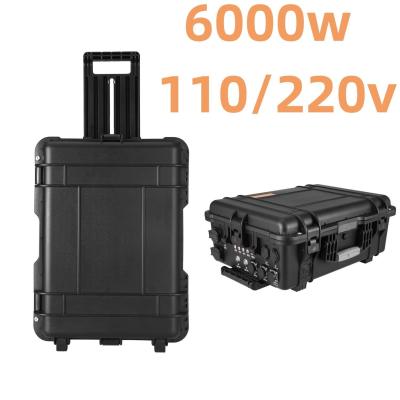 China LiFePO4battery 6000W Portable Power Station Solar Generator for Outdoor Activities for sale