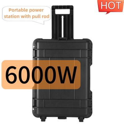 China 6000W Multifunctional Outdoor Portable Solar Generator with AC Output Current 15A Max for sale