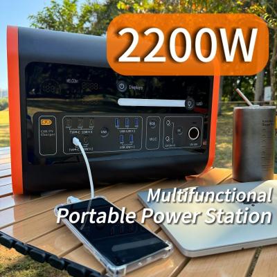 China 25kg LiFePO4 2200W 2500W 2000W Portable Power Station for Outdoor Emergency Energy Storage for sale
