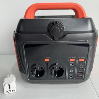 China 600W AC-DC Mobile Emergency Home Outdoor Portable Power Station Black Solar Generator for sale