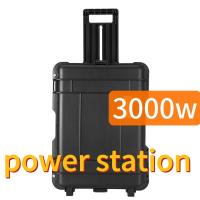China 3000W Portable Energy Storage Power Station Black Customizable CE.Un38.3 Certified for sale