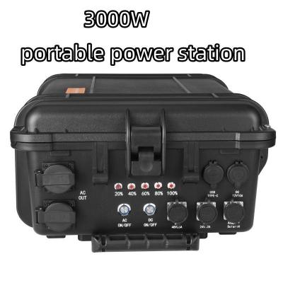 China LT-30 Black Colour 3000W Power Lithium Battery Pull Rod Portable Solar Power Station for sale