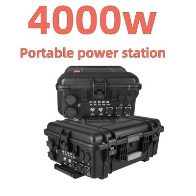 China AC Adapter Charging Mode Black Colour 4000W Solar Generator for Emergency Power Station for sale