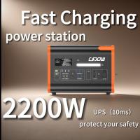 China Pure Sine Wave 2000W Solar Portable Power Generator LiFePO4 Battery and BMS Protection for sale