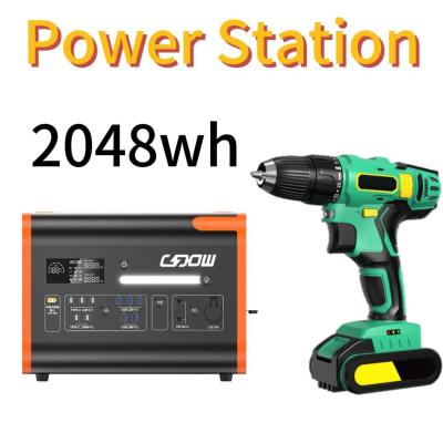 China North America Market 2000W 2200W Portable Solar Power Station with LiFePO4battery for sale