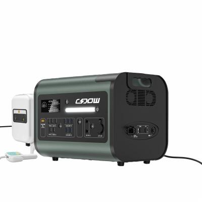 China 2000W Portable Power Station LiFePO4 Safe Battery Storage with Solar Charging and Mains for sale