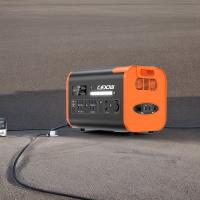 China Flame Retardant Grade UL94V Portable Power Station Solar Mobile Power Black with Orange for sale