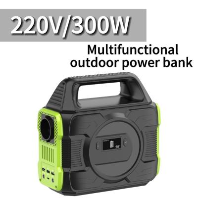 China 300W 220V Solar Charging Treasure for Home Camping Emergency Lithium Battery Portable for sale
