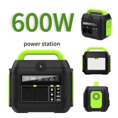 China 600W Outdoor Solar Generator Portable Power Bank for Mobile Phone Laptop Camping for sale