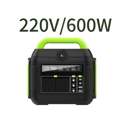 China Removable Battery 600W Lithium 110V 220V Camping Mini Portable AC Outlets Power Bank for sale