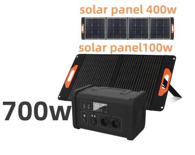 China 700W AC Output Power Portable Power Station for LiFePO4 Renewable Energy Solar Generator for sale
