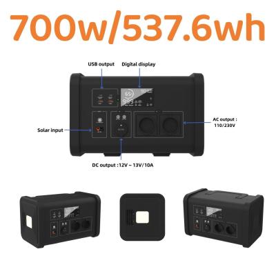 China 700W AC Output Portable Solar Power Station for Off-Grid Home Energy Independence for sale
