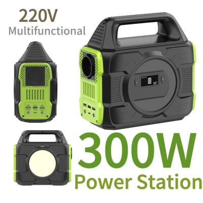 China Liquid Crystal Display Lithium Battery 300W Portable Energy Storage Power Supply for sale