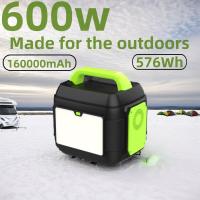 China Professional Portable Solar Generator 600W 576Wh / 14.4V / 40Ah / 160000mAh with MPPT for sale