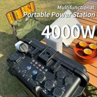 China 4000W Portable Power Station AC Pure Sine Wave Output and Explosion-Proof Light Display for sale