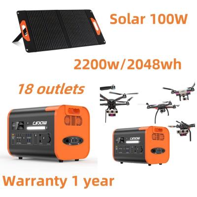 China 1500W AC Charging Portable Mobile Power Station 2200W/2048Wh for Outdoor Energy Storage for sale