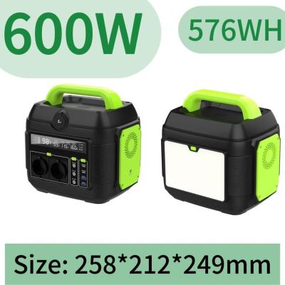 China 600W Solar Generator with LED Light Customizable Colour Short Circuit Protection Function for sale