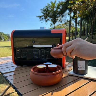China 600W Portable Power Station LiFePO4 2048wh 2200W AT22 Solar Generator for Remote Work for sale