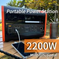 China AC Pure Sine Wave Output 2200W/2048wh/40ah Solar Generator Camping Portable Power Station for sale