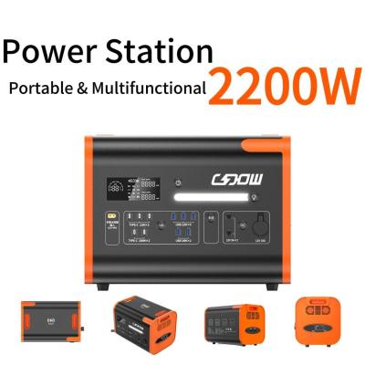 China 90 Minutes Charging Time 2200W High Power Solar Generator for Mobile Power Station for sale