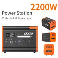 China Emergency Outdoors 2200W Portable Power Station with Type-C 3*18W/2*100W Orange Black for sale