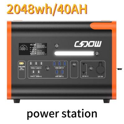 China AC Pure Sine Wave 2200W/2048wh Portable Power Station for Outdoor Family Camping Trip for sale