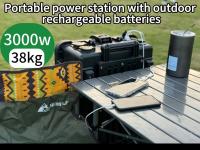 China Built-in Fire Extinguishing Device 3000W Rechargeable Battery Outdoor Solar Generator for sale