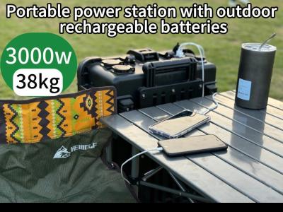 China Built-in Fire Extinguishing Device 3000W Rechargeable Battery Outdoor Solar Generator for sale