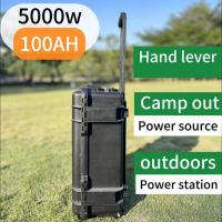 China AC Output Socket All 100ah Lithium Iron Phosphate Battery Black Solar Generator for Emergency for sale