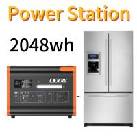 China 2048wh 2200W Portable Solar Energy Storage Power Station with Pure Sine Wave Inverter for sale
