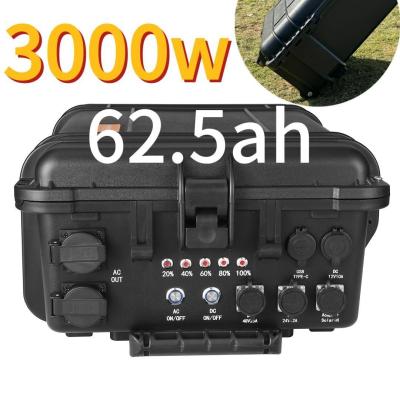 China Outdoor Emergency Charging 3000W 62.5ah Portable Power Station with 6-7h Charging Time for sale