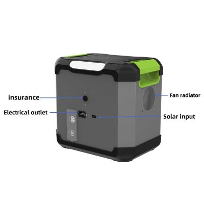 China Clean Energy Solution 1500W Sine-Wave AC Input Solar Generator Portable Power Station for sale