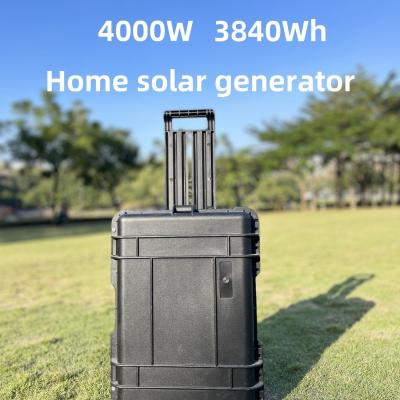 China Outdoor Energy Storage LiFePO4 Battery 4000W Portable Solar Panel Camping Power Station for sale