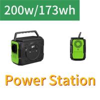 China Portable Mobile Power Station with LED Lights AC Output Voltage 110/220V-50Hz/60Hz 200W for sale
