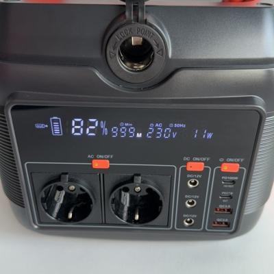 China AC Output 220V 50Hz/110V 60Hz Portable Power Station 600W for Mobile Power Emergencies for sale