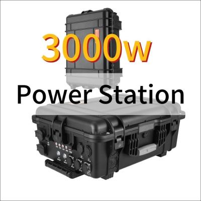 China All Appliances Black 3000W Emergency Portable Solar Drone Power Station High Capacity for sale