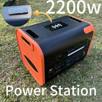 China 800W Solar Charging Black and Orange Outdoor Camping Portable Energy Hub 2kw Power Station for sale