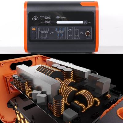 China 2200W40ah Wireless Charging Solar Energy Storage Power Station in Hot Orange with Black for sale