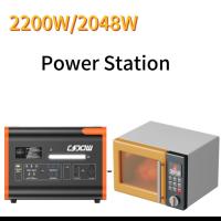 China Portable Power Station 1500W/2200W/3000W UPS with All AC Output Socket in Black Orange for sale