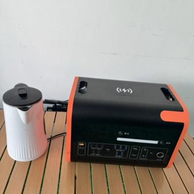 China Outdoor Portable Energy Storage Power Station 600W 1200W 2200W with Solar Panel Charging for sale
