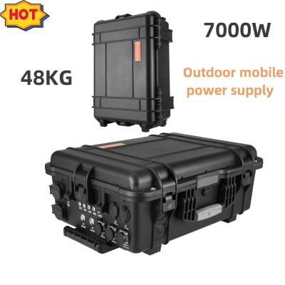 China 7000W Camping Solar Portable Charging Power Station with 15A Max AC Output Current for sale