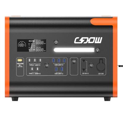 China 220V/40ah/2200W Solar Power Portable Outdoor Energy Storage Power Station with Fast Charge 1500W Lithium Battery for sale