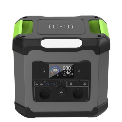 China Emergency LED Lights and 5W Wireless Charging 1500W Solar Generator for Outdoor Camping for sale