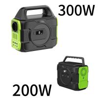 China 300W/200W AC/DC Backup Power Storage Outdoor Camping Portable Power Station with 7W LED Lights for sale