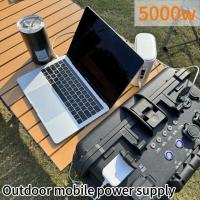 China Home Outdoor AC LiFePO4 Solar Generator 5000W Power Station in Black Colour by ODM/OEM for sale