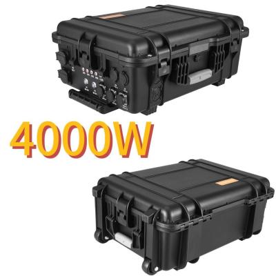 China Black Drawbar Box Outdoor Drone Photography 4000W/3840wh Portable Power Station Powerful for sale