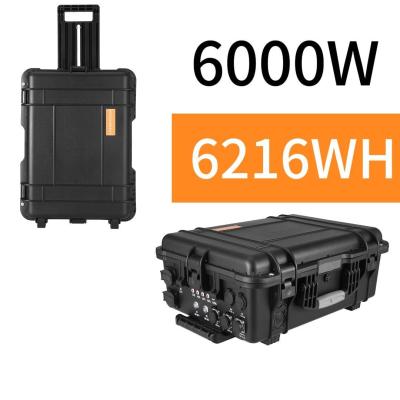 China ODM/OEM ABS Alloy Shell Material 6000W/6216wh LiFePO4 Solar Generator for Home Outdoor for sale