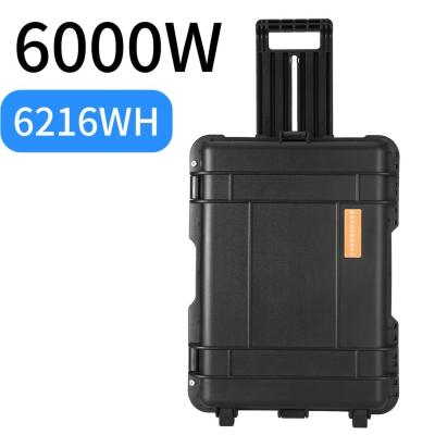 China Outdoor Home RV 6000W Portable Power Station with AC Pure Sine Wave and Large Capacity for sale